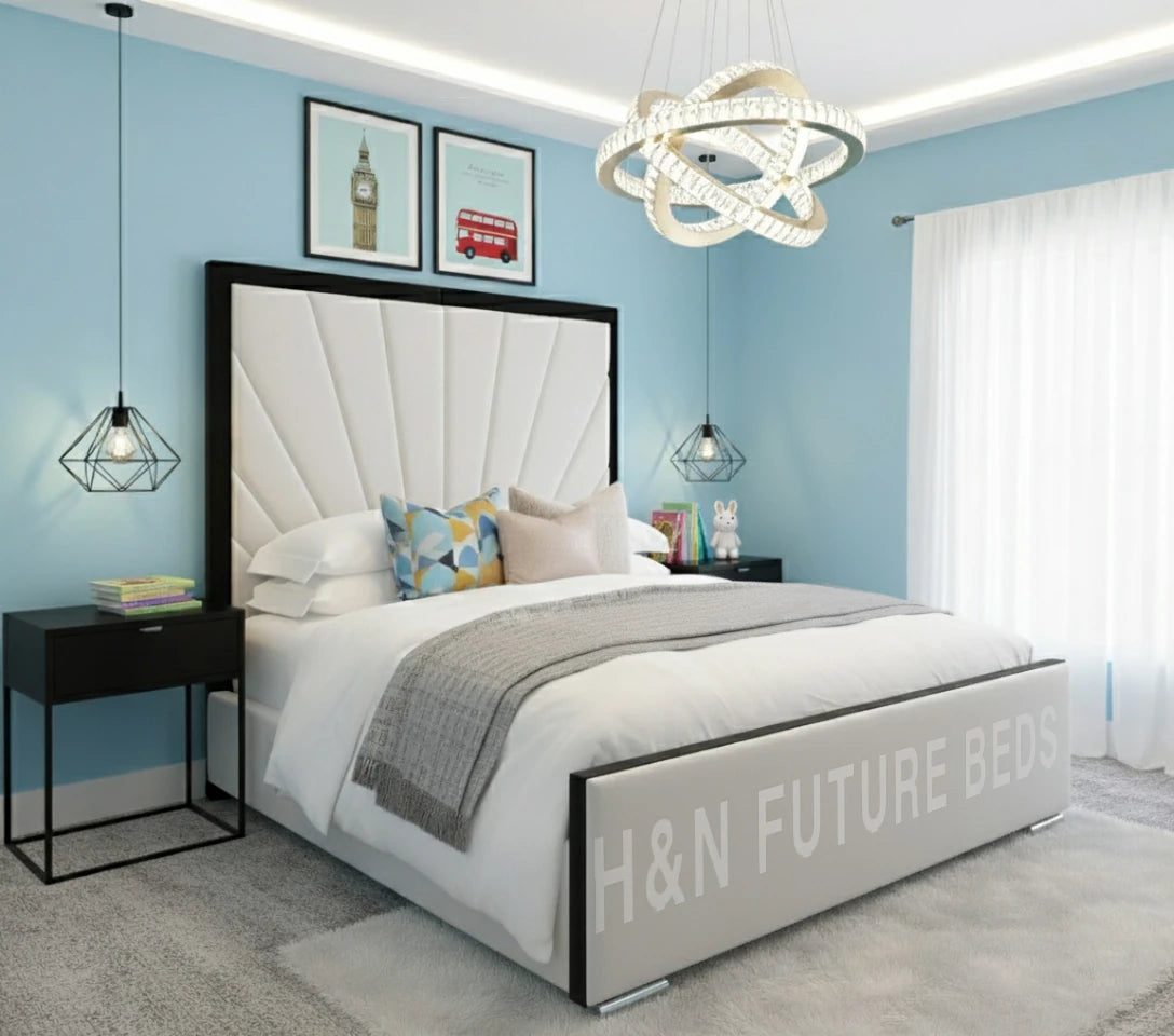 Isla Parker Bed Frame with Black Borders | Different Storage Option Av ...
